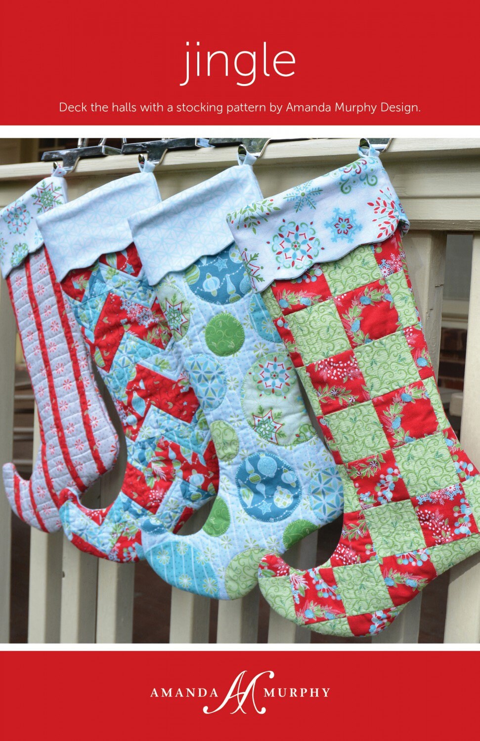 Jingle Christmas Stockings Pattern by Amanda Murphy Design - Etsy