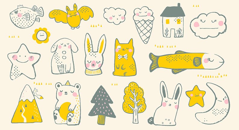 Ruby Star Birthday Panel Buttercream RS2044 1 | Etsy