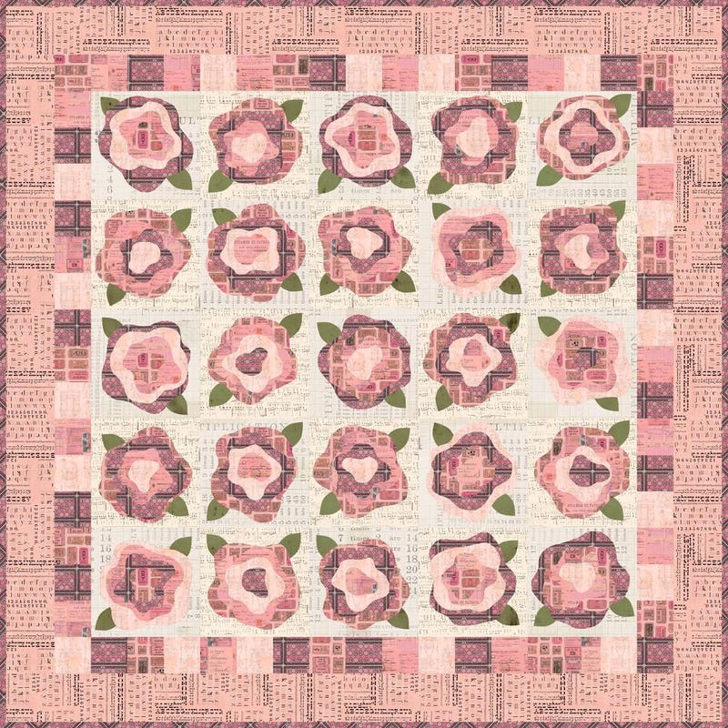 Rose Quilt Pattern - Etsy