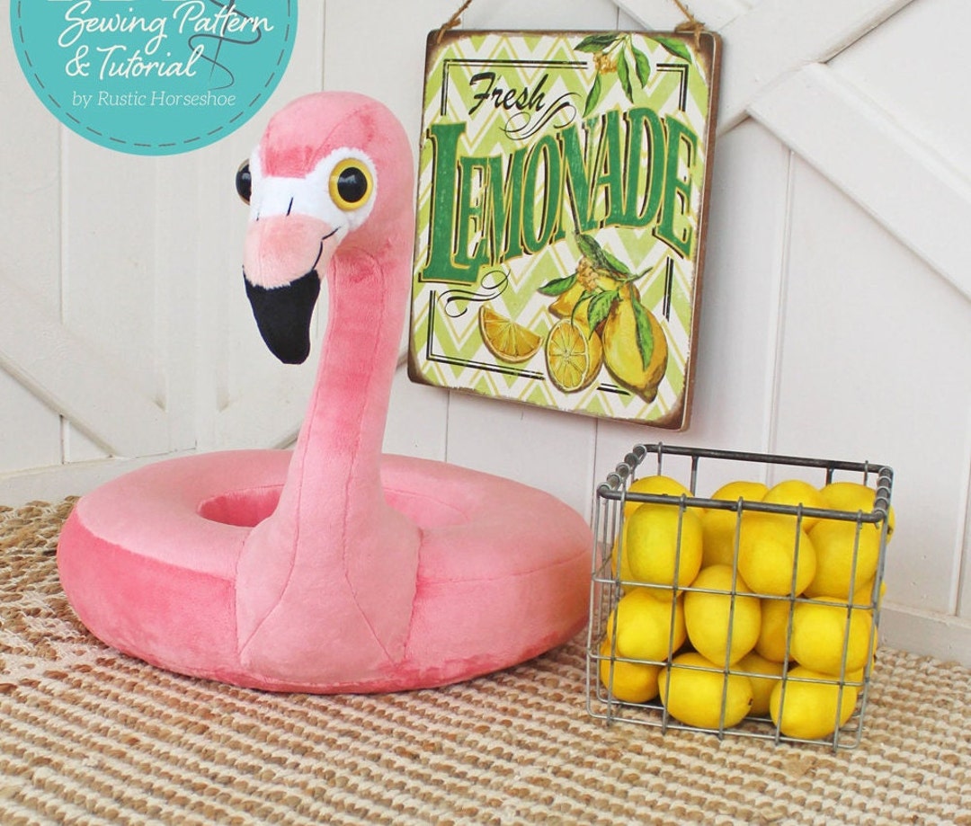 Flamingo Floatie Soft Toy Sewing Pattern - the Rustic Horseshoe - Etsy