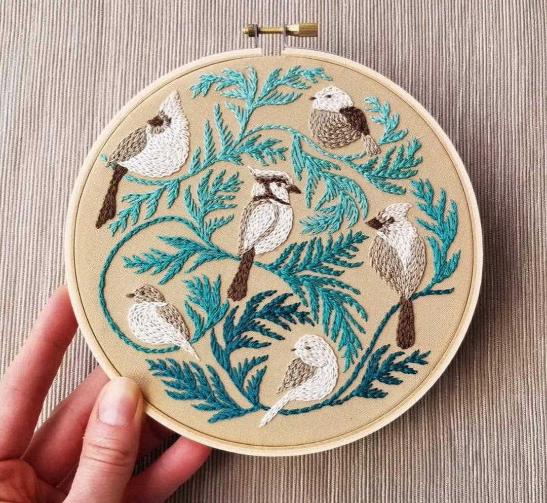 Jessica Long - Winter Birds Embroidery Kit - Etsy