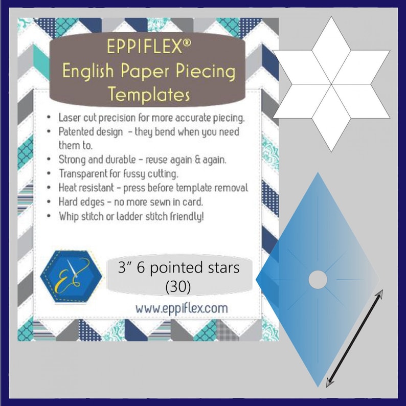 Eppiflex Templates English Paper Piecing Template EPP Set | Etsy