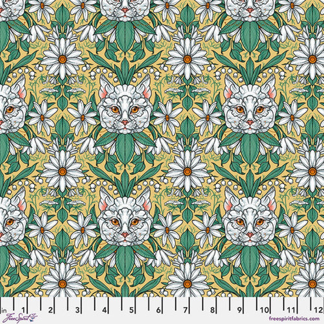 Freespirit - Rachel Hauer - Garden Bed - PWRH099.YELLOW - Etsy