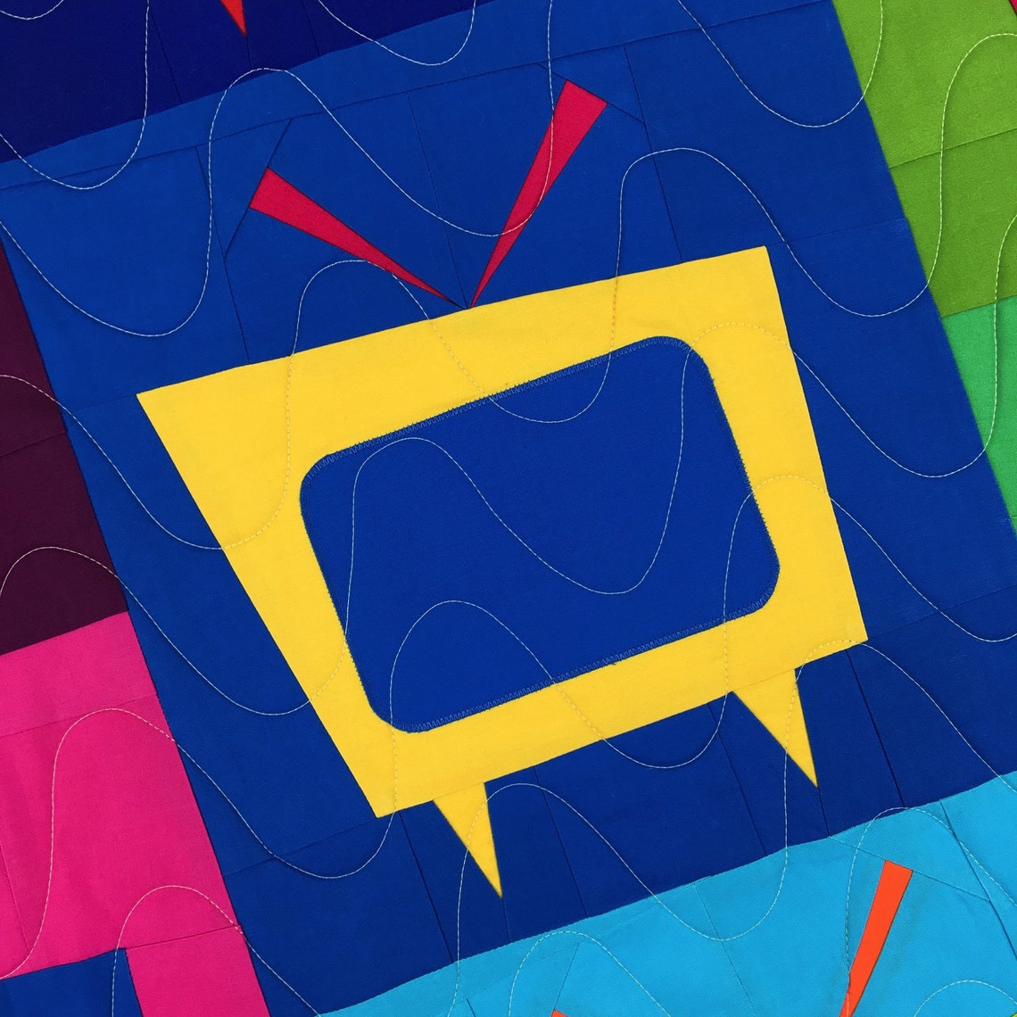Mod Tv Quilt Pattern by Colourwerx - Etsy