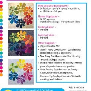 Mini Splendor Quilt Pattern by Colourwerx - Etsy