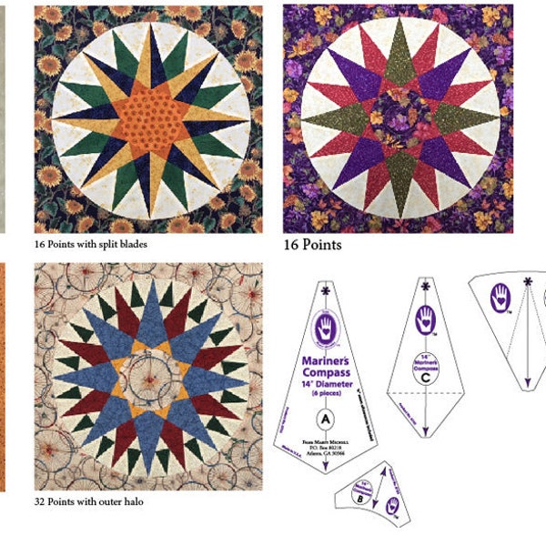 Mariners Compass Quilt Pattern - Etsy