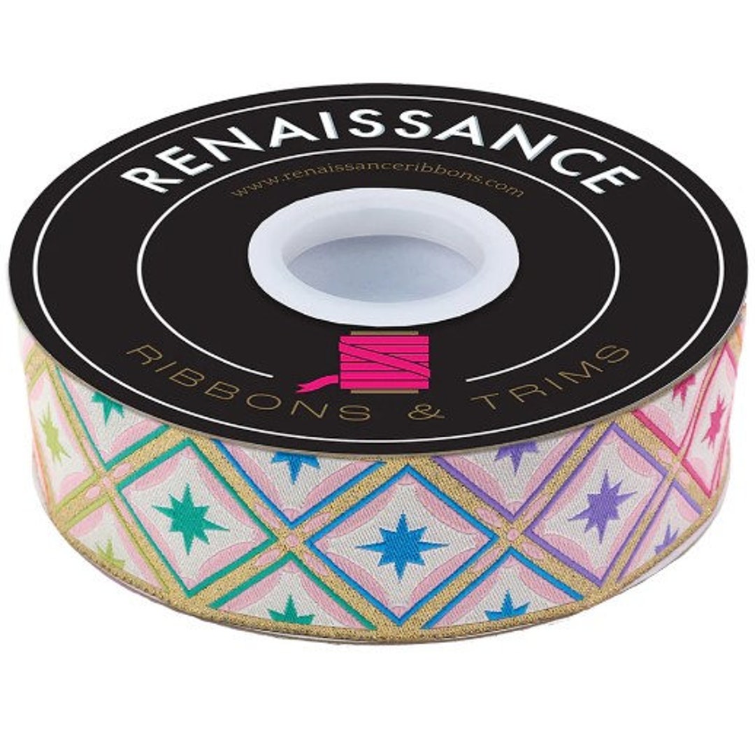 Tula Pink Roar! - Stargazer in Metallic Mint - 1.5" Width Ribbon - Etsy