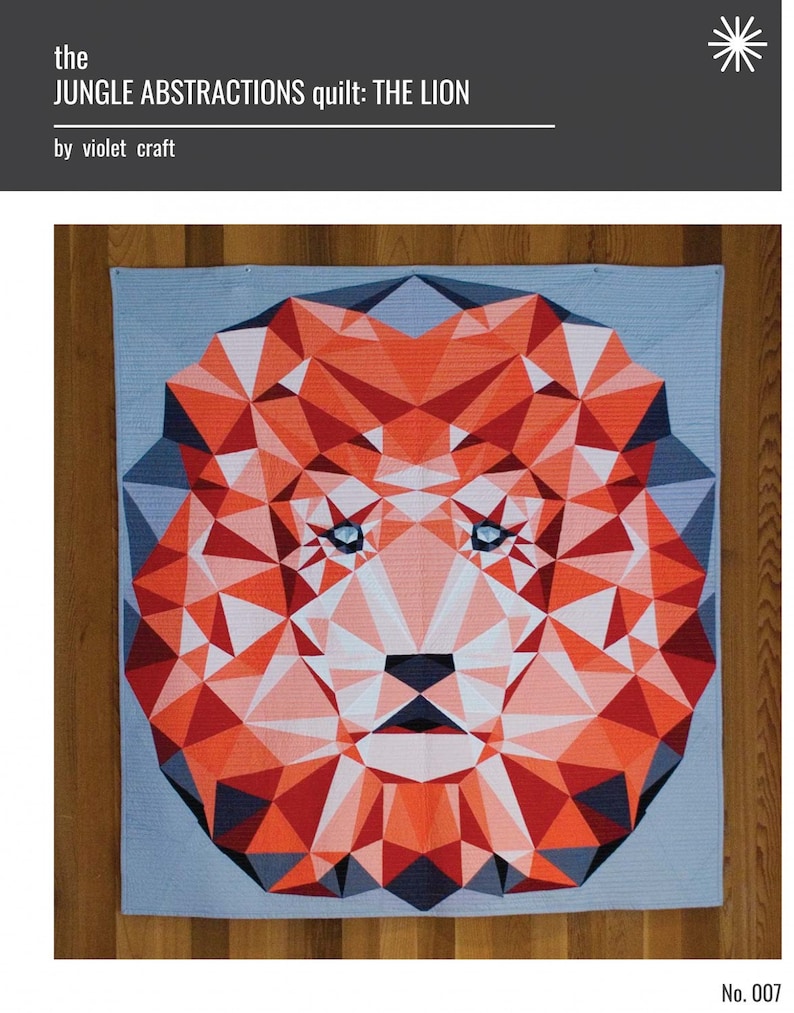 Jungle Abstractions: the Lion by Violet Craft - Quilt Pattern or Quilt ...