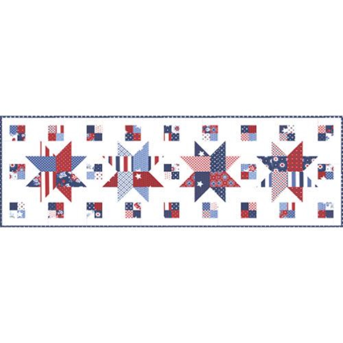 Woven Stars Table Runner Pattern - Chrissy Lux - Branch & Blume - Etsy ...