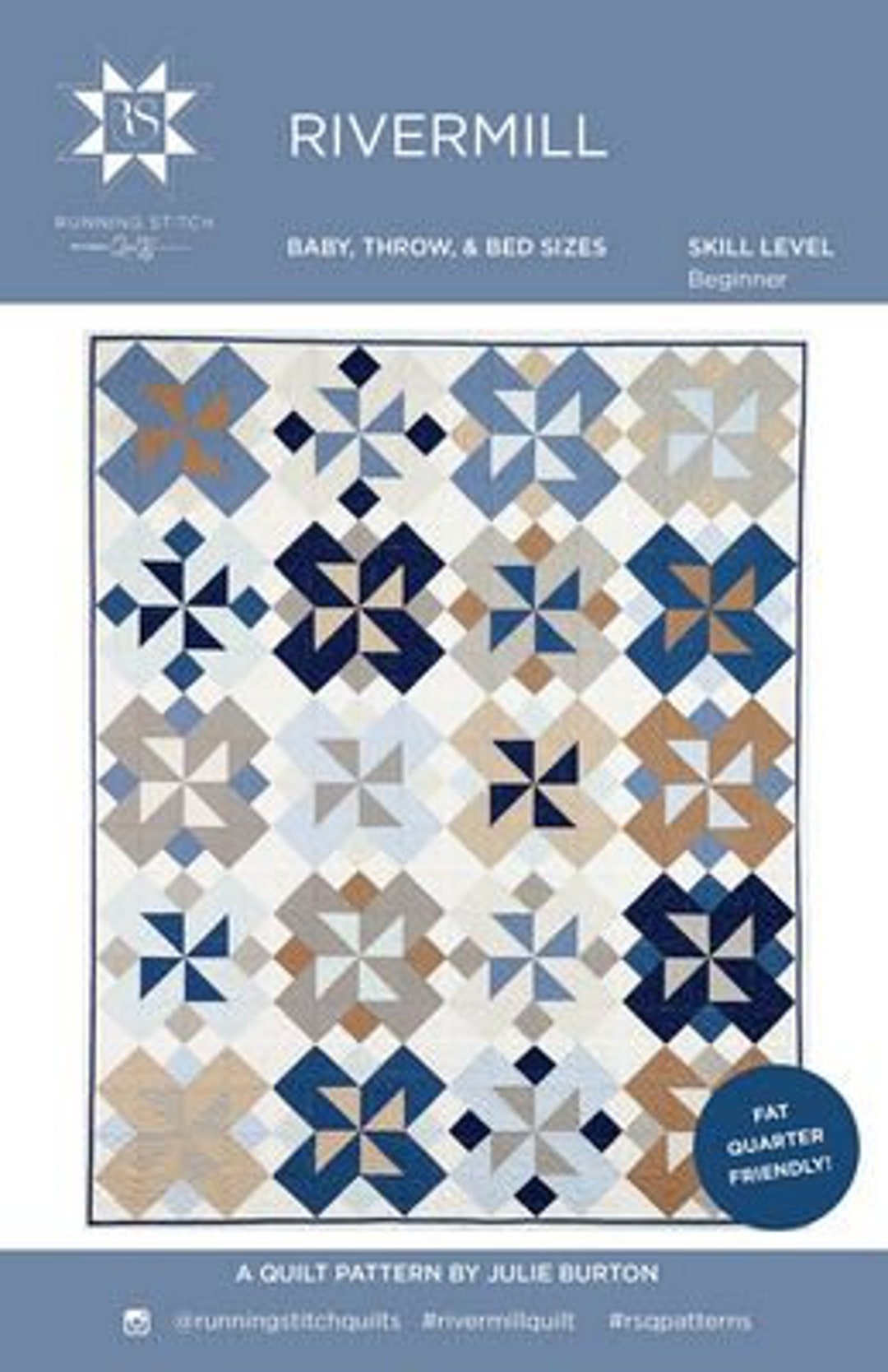Rivermill Quilt Pattern - Running Stitch Quilts - Etsy