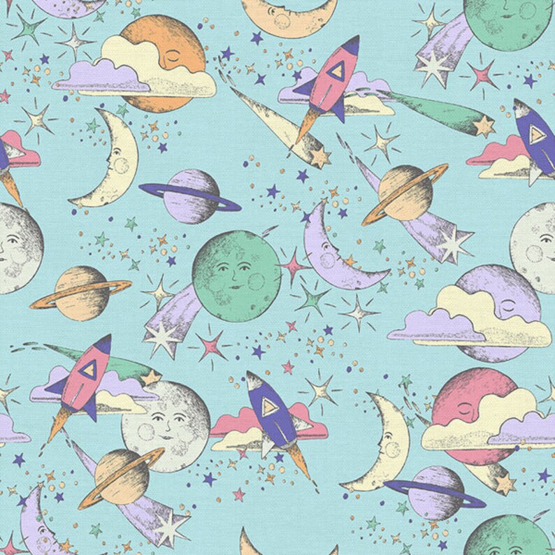 Dreamy PBS Fabrics SOLAR SYSTEM 22582 | Etsy