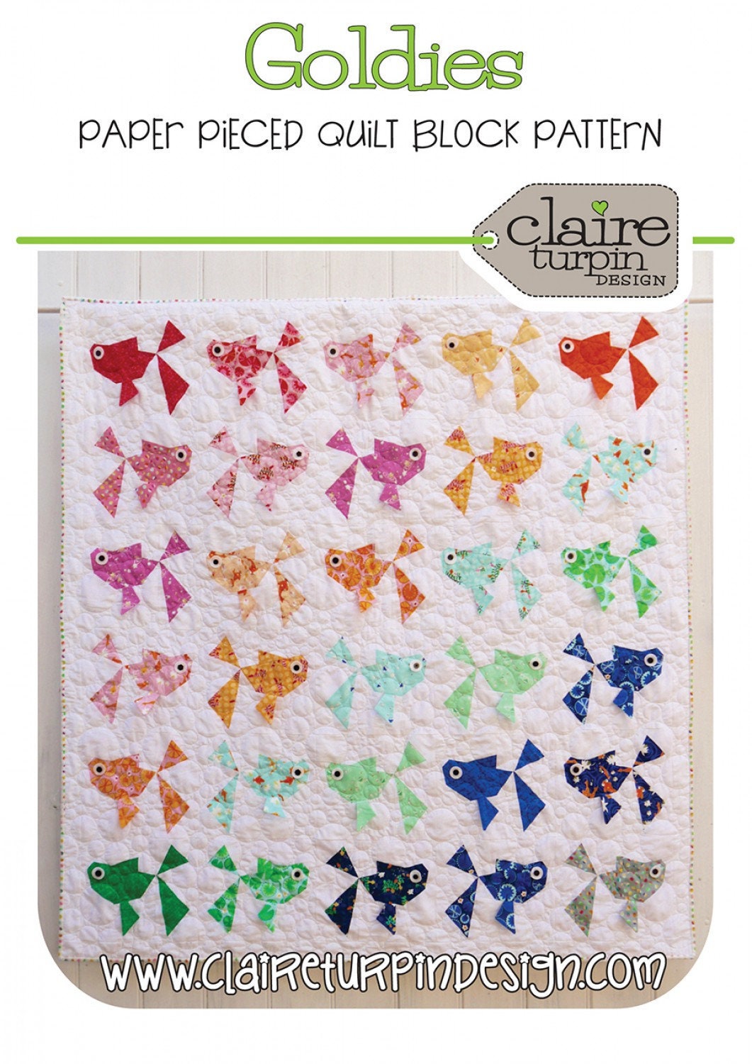 Goldies Quilt Pattern - by Claire Turpin Design - 3D Quilt Goldfish - Etsy
