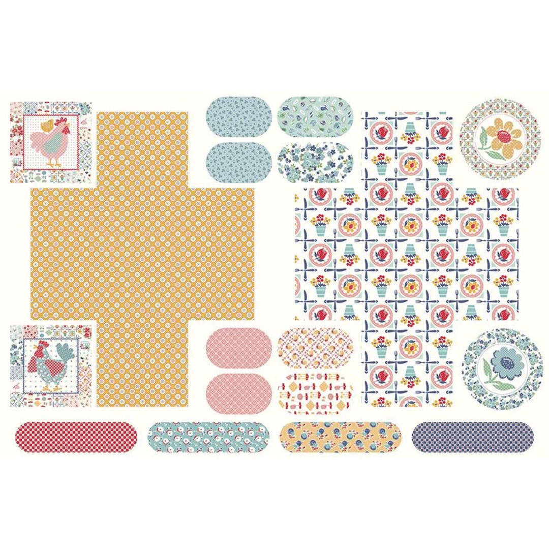 Riley Blake - Cook Book Home Décor Casserole Carrier and Hot Pad Panel ...