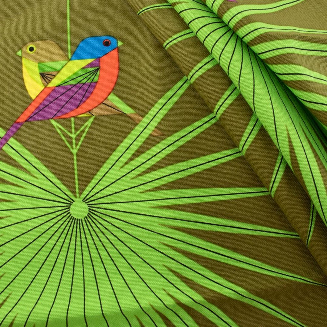 Birch Fabric- Charley Harper - Flamboyant Feathers Canvas D-CH-152 - Etsy