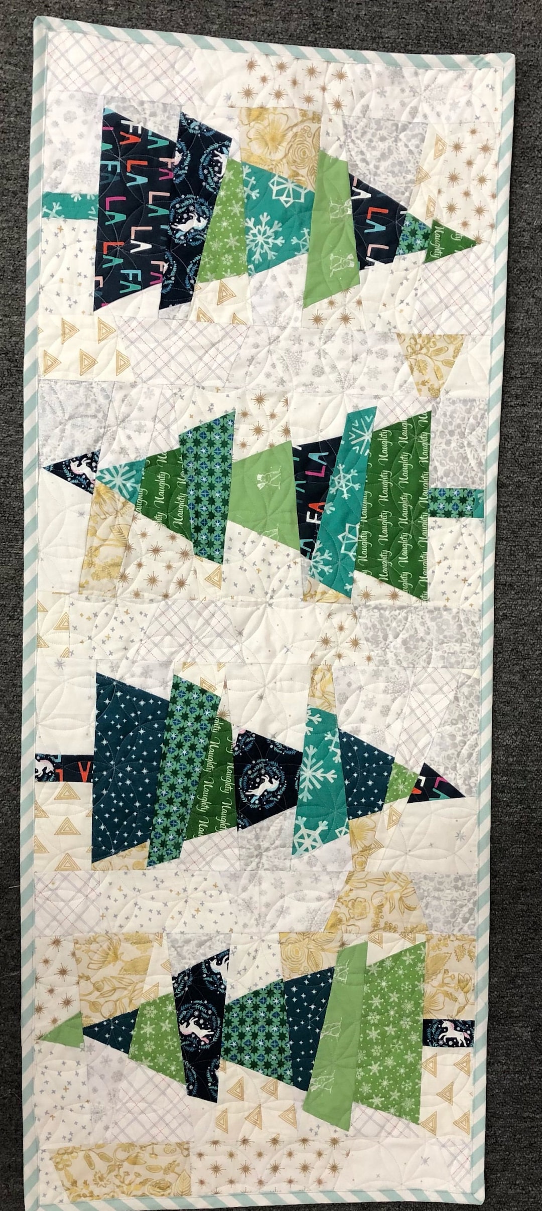 Custom Curated Crazy Christmas Trees Quilt Pattern or Kit - From Cut ...