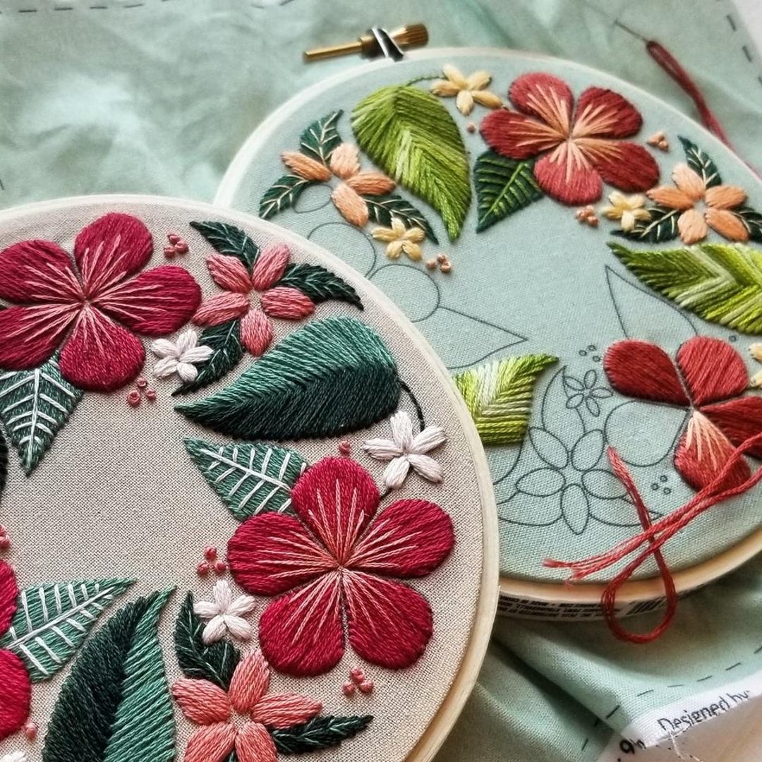 Floral Flourish Beginner Embroidery Kit - Etsy