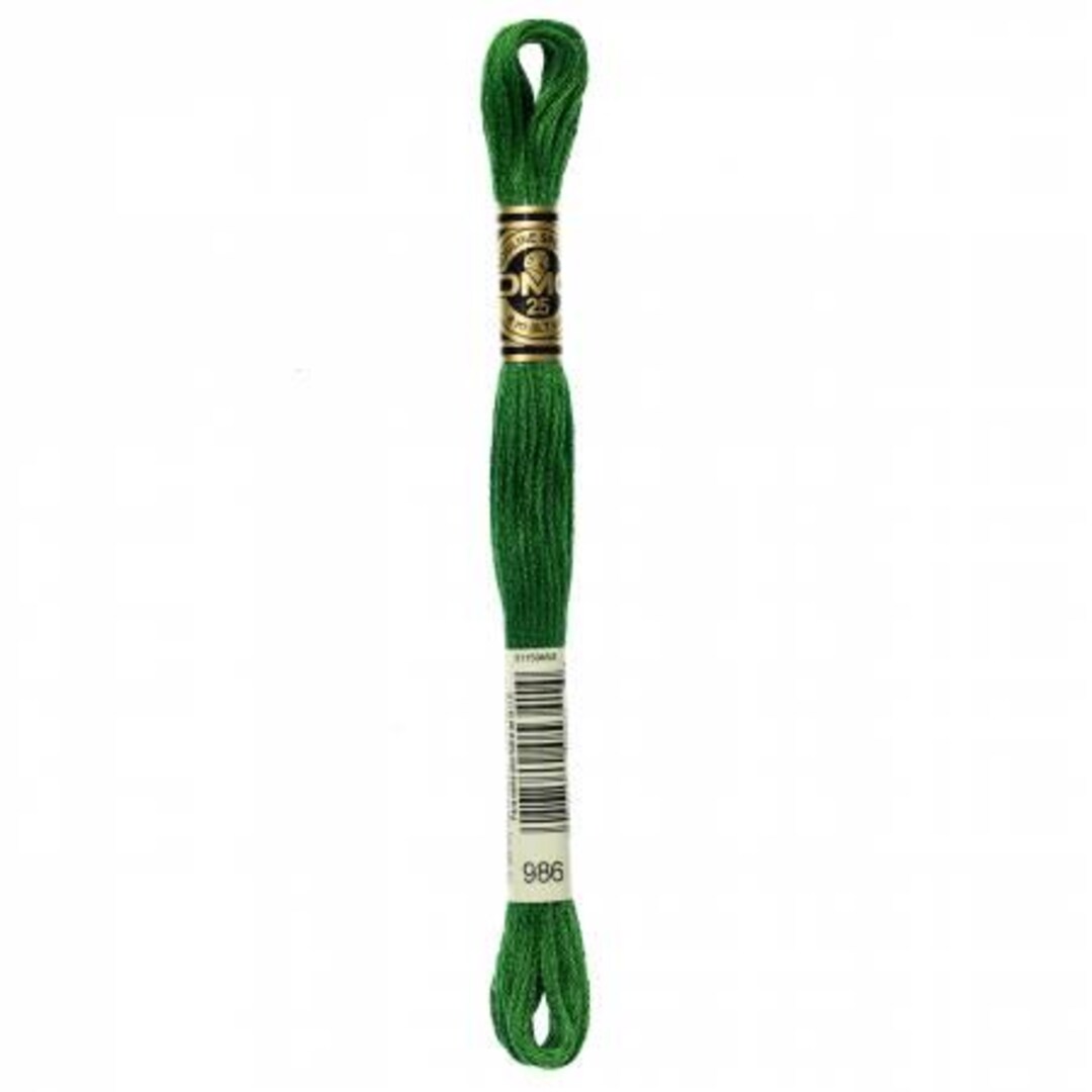 DMC Six Strand Embroidery Floss - 986 - 987 - 988 - 989 - 991 - 992 ...