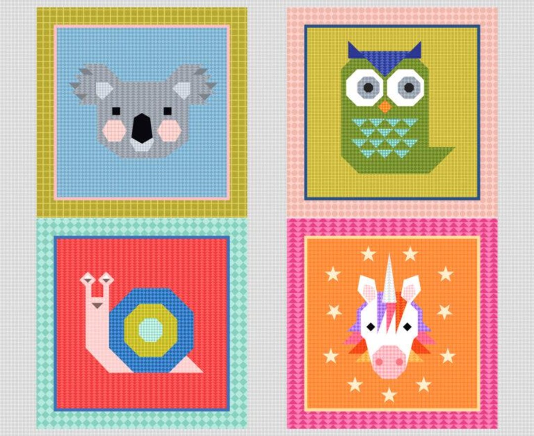 Lewis and Irene - Animal Alphabet - Large Squares Animals Panel - A967 ...