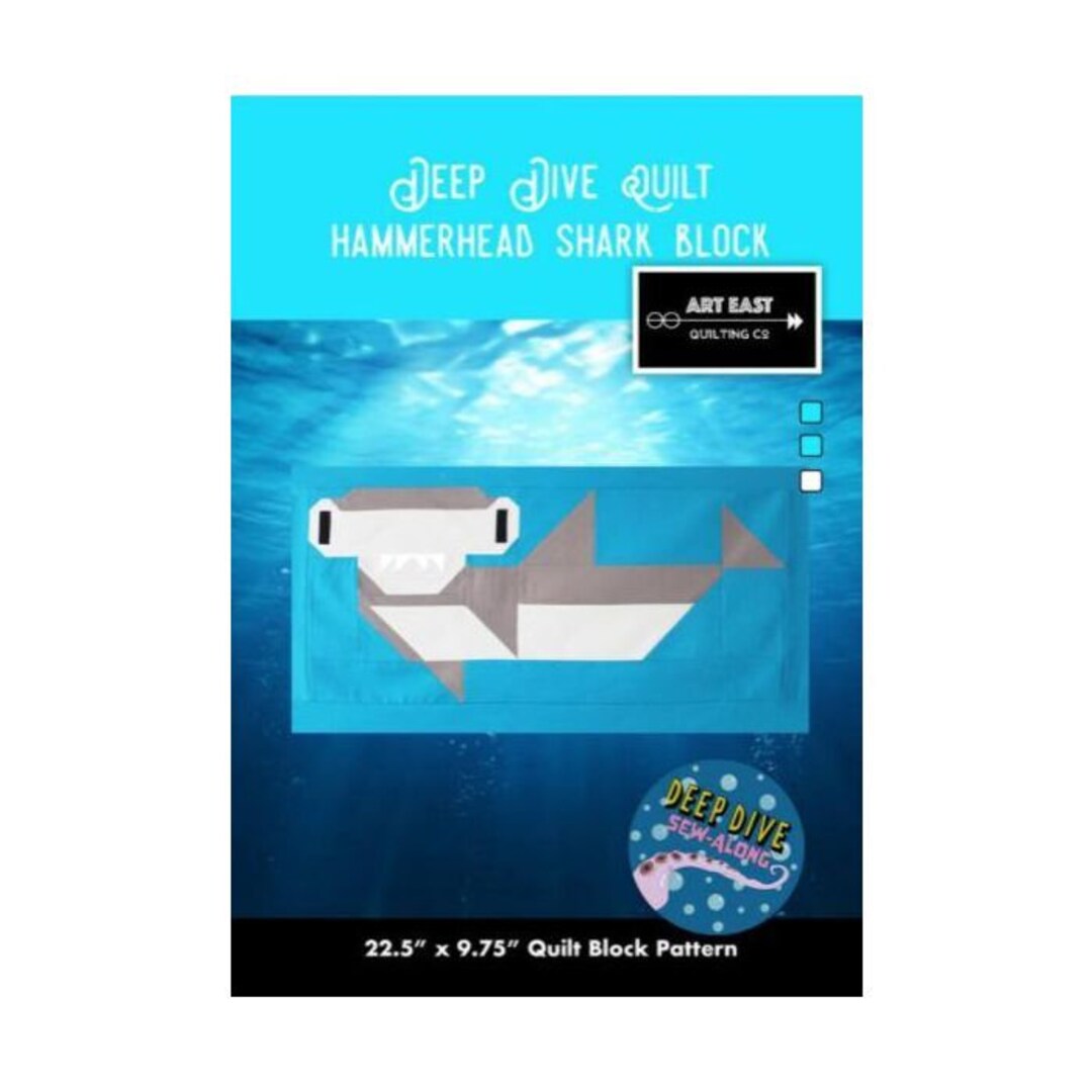 Deep Dive Hammerhead Shark Block Quilt Pattern by Art East Quilting Co ...