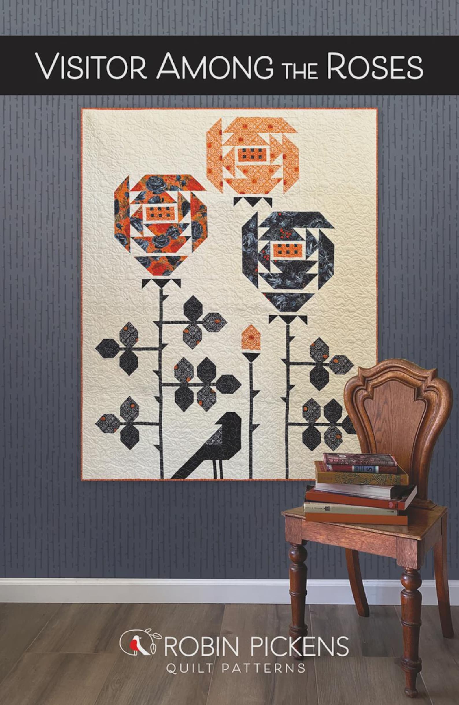 Visitor Among the Roses Quilt Pattern by Robin Pickens - Etsy UK