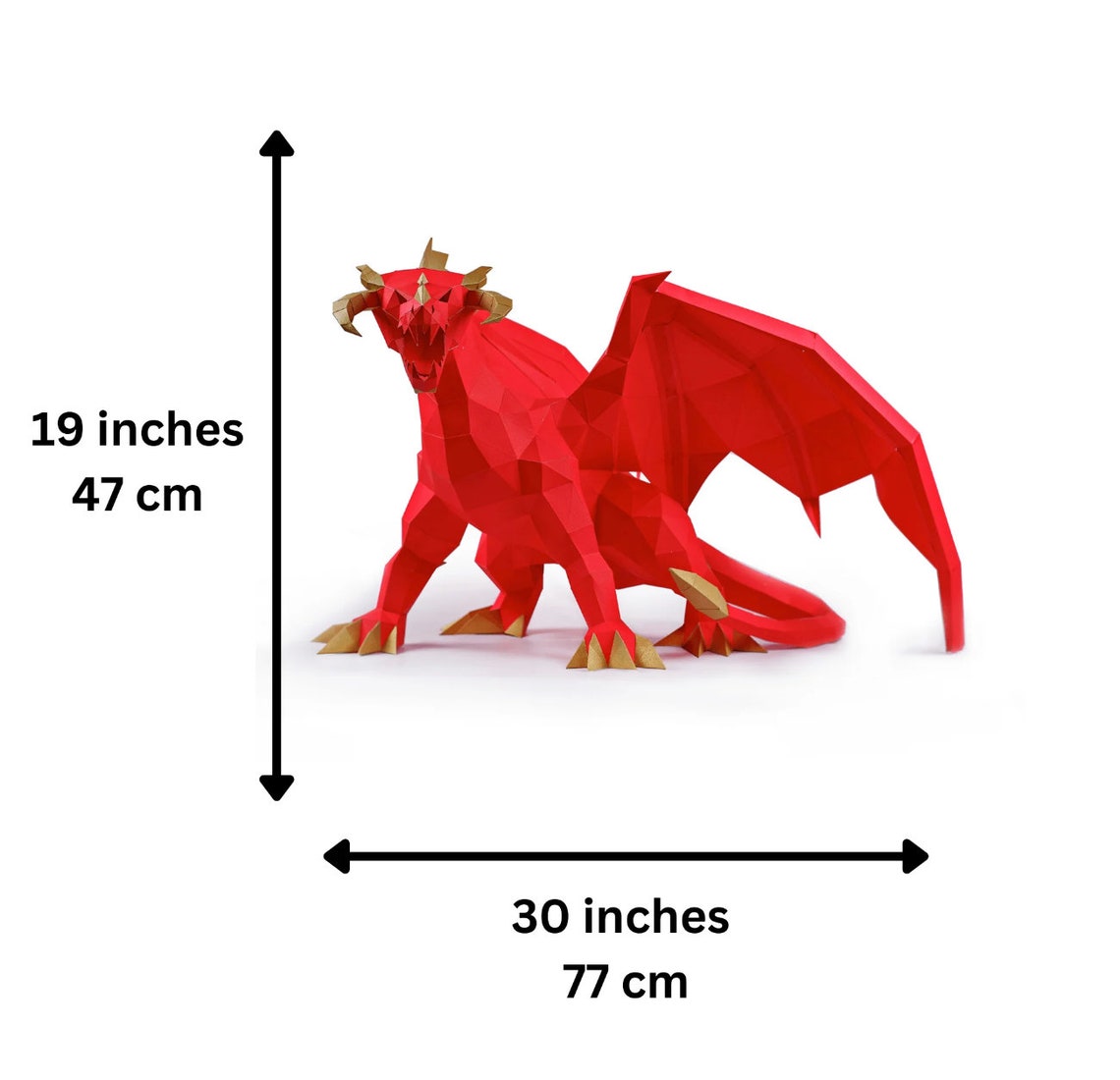 Dragon - 3D Papercraft Wall Art by Papercraft World Product - Model DIY ...