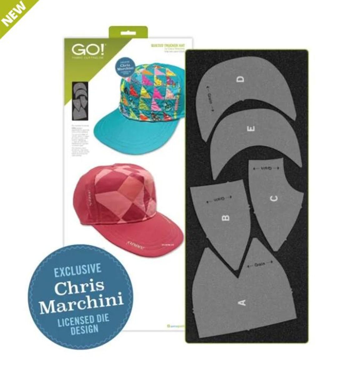 Accuquilt GO! Quilted Trucker Hat Die by Chris Marchini - 55648 - Etsy