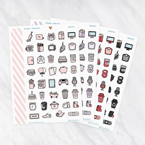 Paper Stickers, Labels & Tags Matching colour stickers pink stickers ...