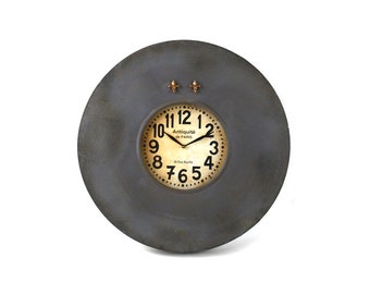 Blue Gingham Wall Clock Pattern in Blue and White With Wood - Etsy