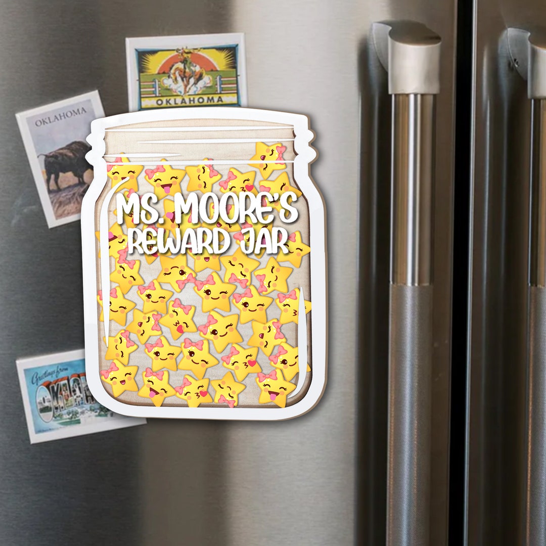 Personalized Reward Jar for Kids, Custom Magnetic Jar for Classroom ...