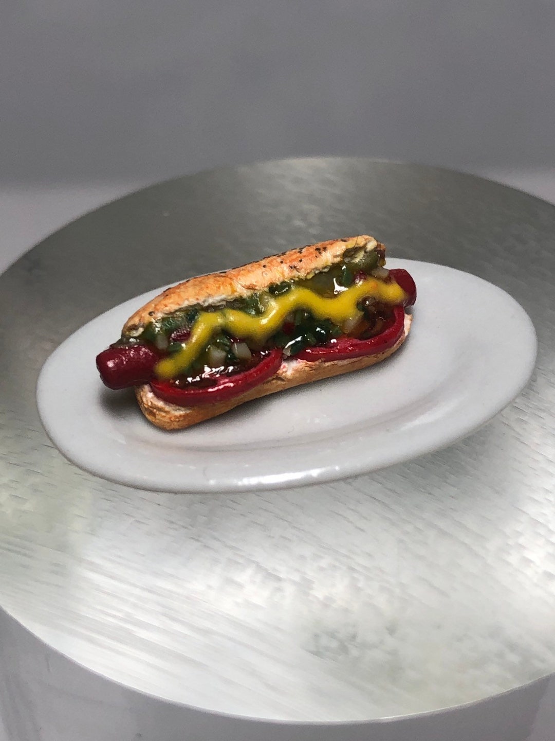Miniature Chicago Hot Dog With the Works - Etsy