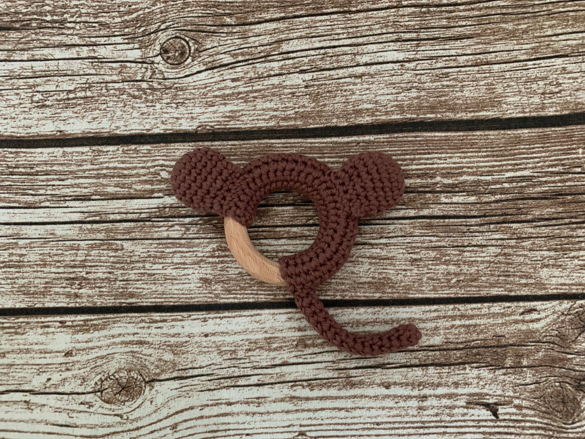 PDF Pattern Crochet Monkey Chimp Teething Ring Teether | Etsy