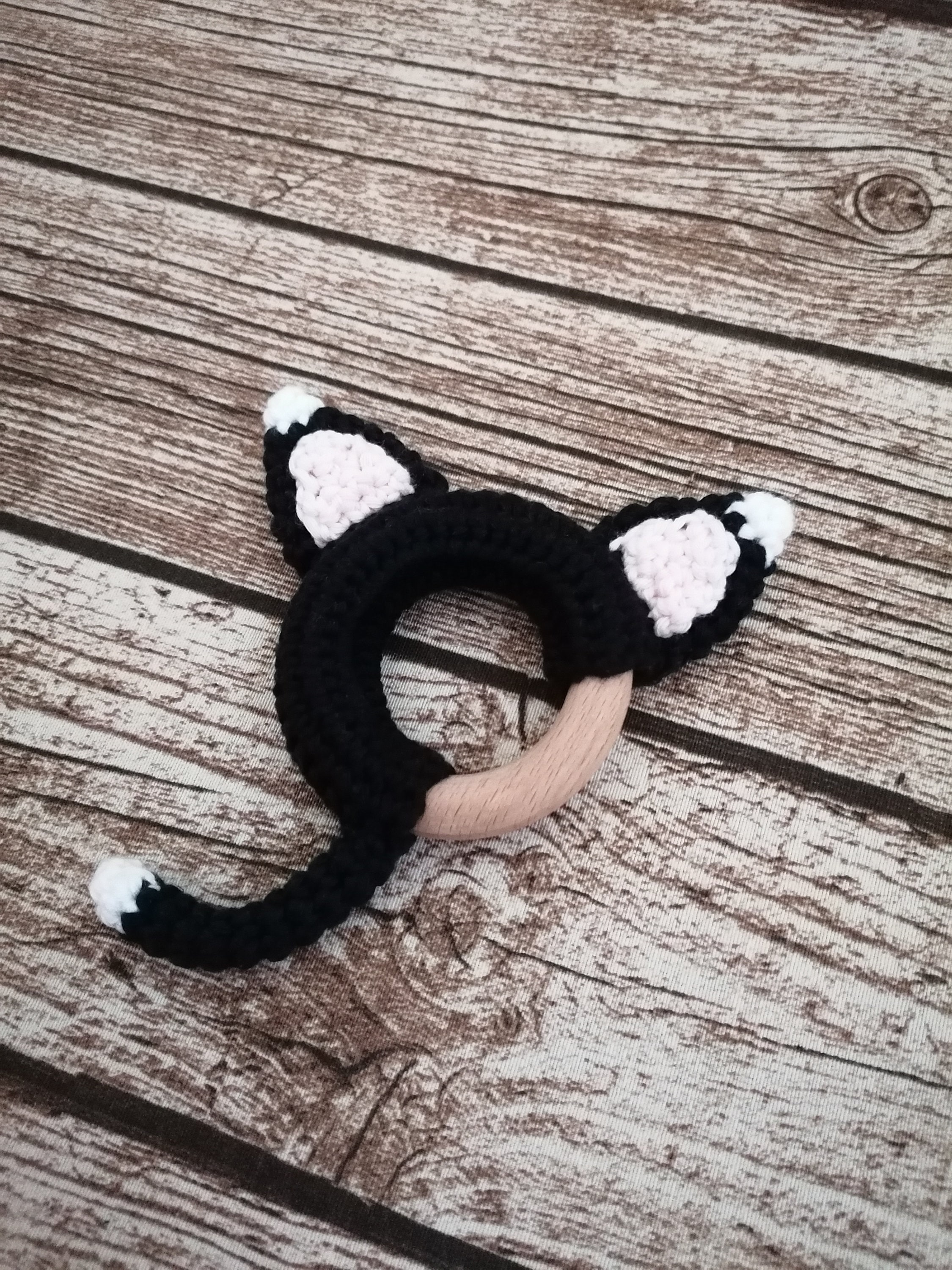 PDF Pattern, Crochet Cat, Kitten, Teething Ring, Halloween, Amigurumi ...