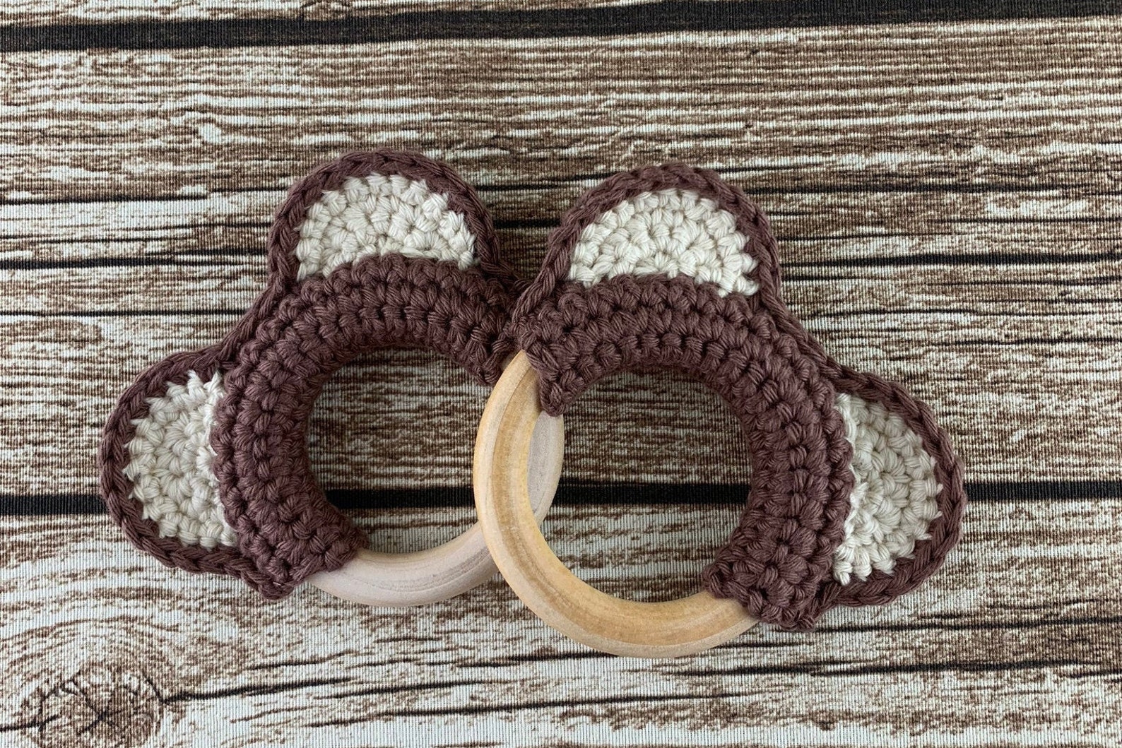 PDF Pattern Crochet Bear Ears Teething Ring Amigurumi | Etsy