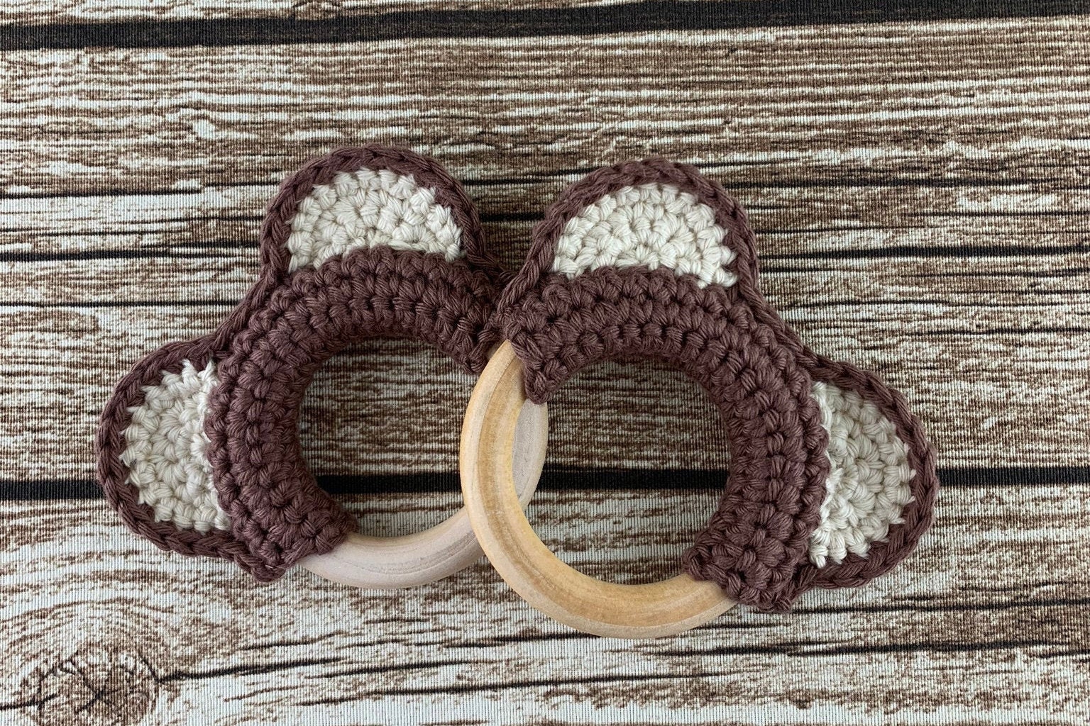 PDF Pattern Crochet Bear Ears Teething Ring Amigurumi | Etsy