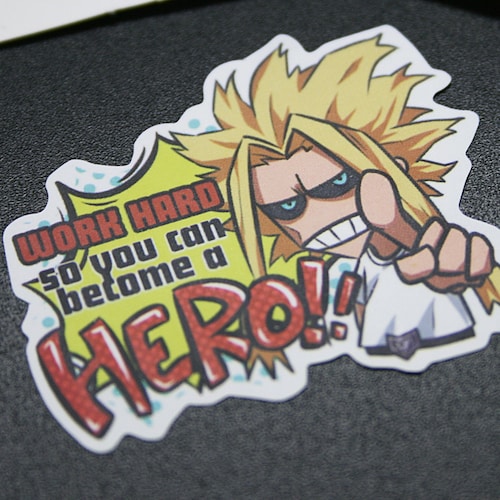 MHA Small Might HERO Sticker - Etsy