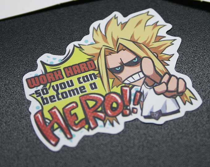 MHA Small Might HERO Sticker - Etsy