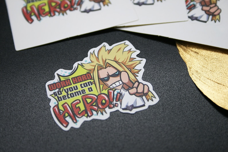 MHA Small Might HERO Sticker | Etsy