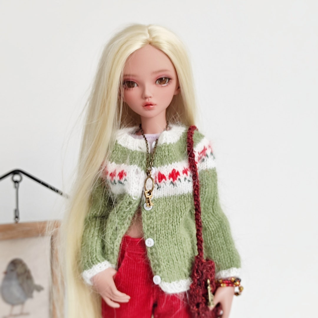 Knitted Cardigan for Minifee, Slim Msd, BJD 1/4 Size, Knit Sweater for ...