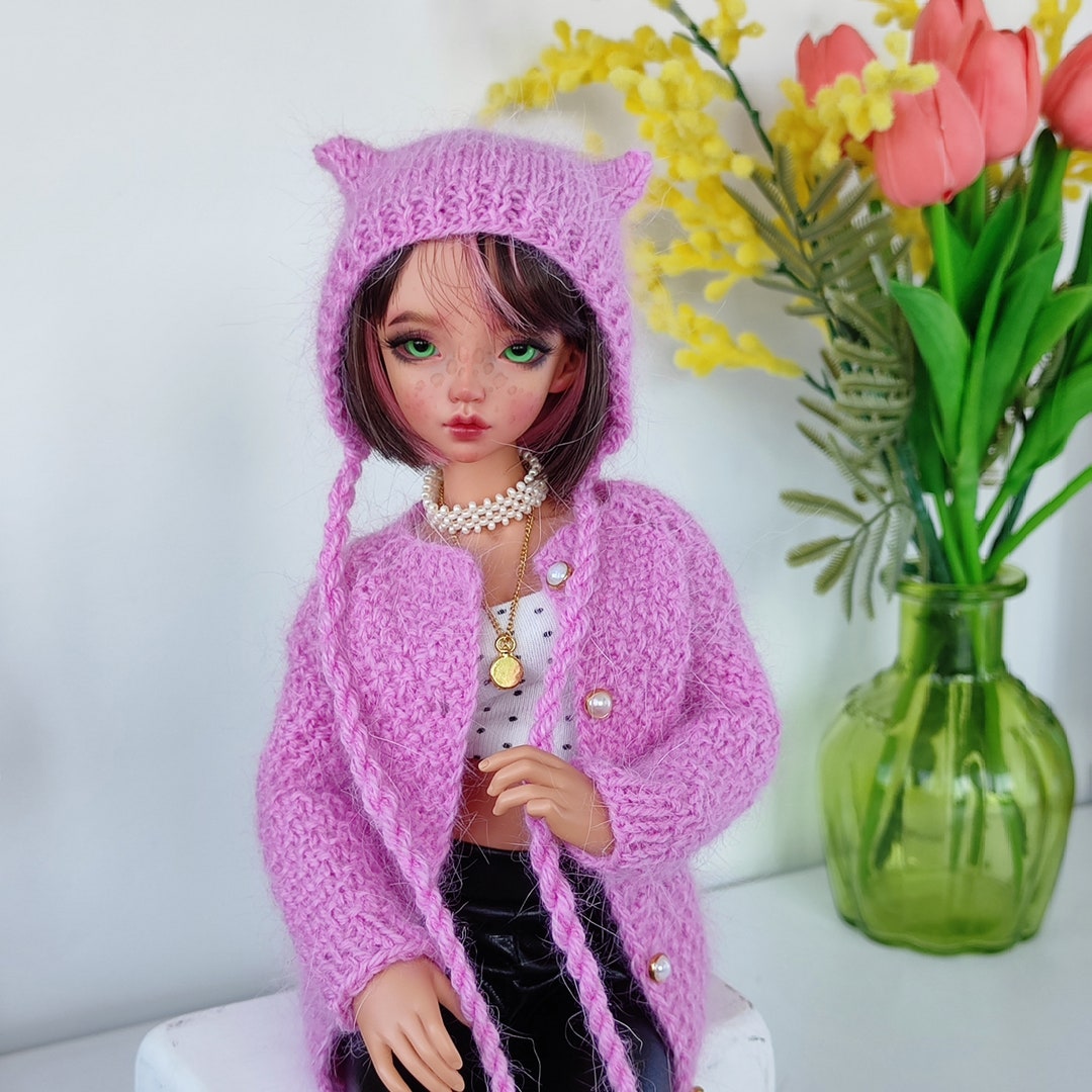 Knitted Cardigan for Minifee, Slim Msd, BJD 1/4 Size, Knit Sweater for ...