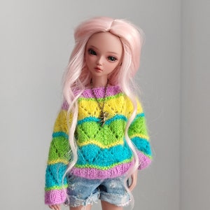 Knitted Sweater for Minifee, Slim Msd, BJD 1/4 Size, Knit Sweater for ...