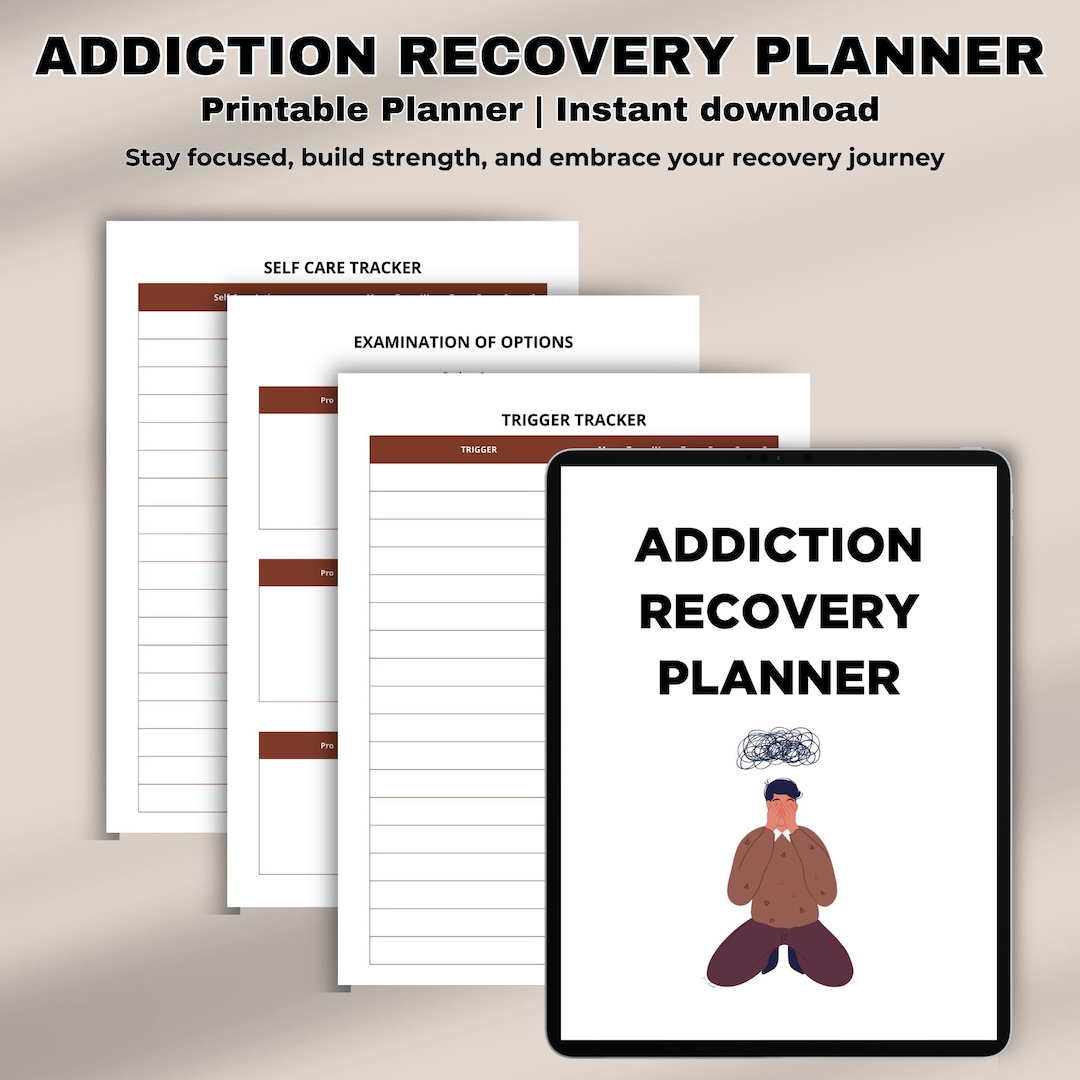 Addiction Recovery Planner, Sobriety Journal, Mental Health Tracker ...