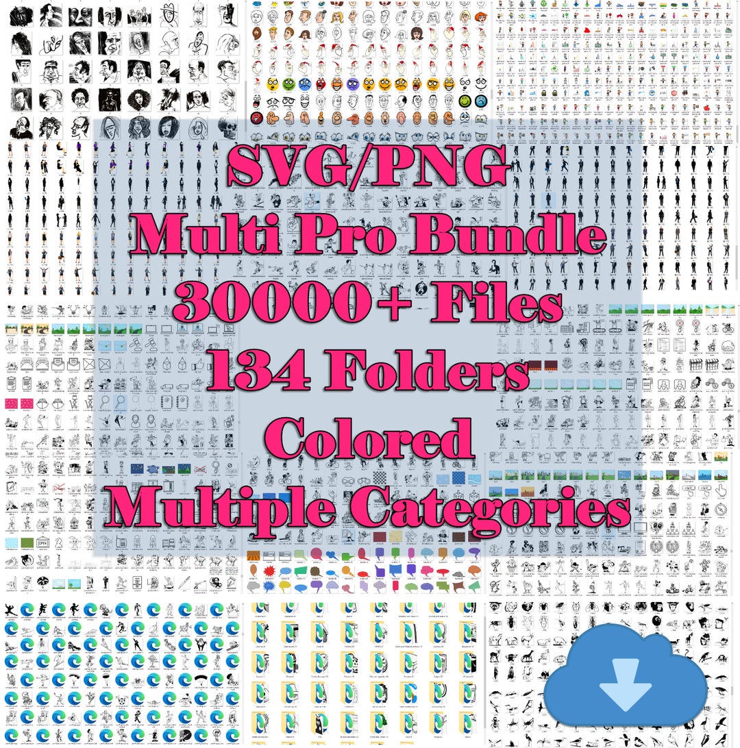 2023 SVG Files for Business Cards Commercial Use Colored Faces Funny ...