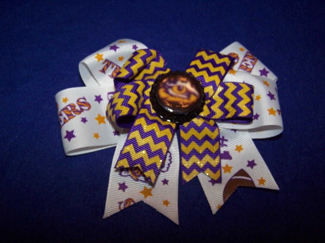 LSU Tigers Hair Bow #1 - Etsy