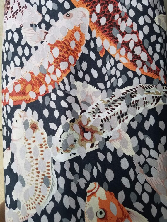 1/2 Yard Philip Jacobs Snow Leopard Arcadia Carp and Petals in - Etsy