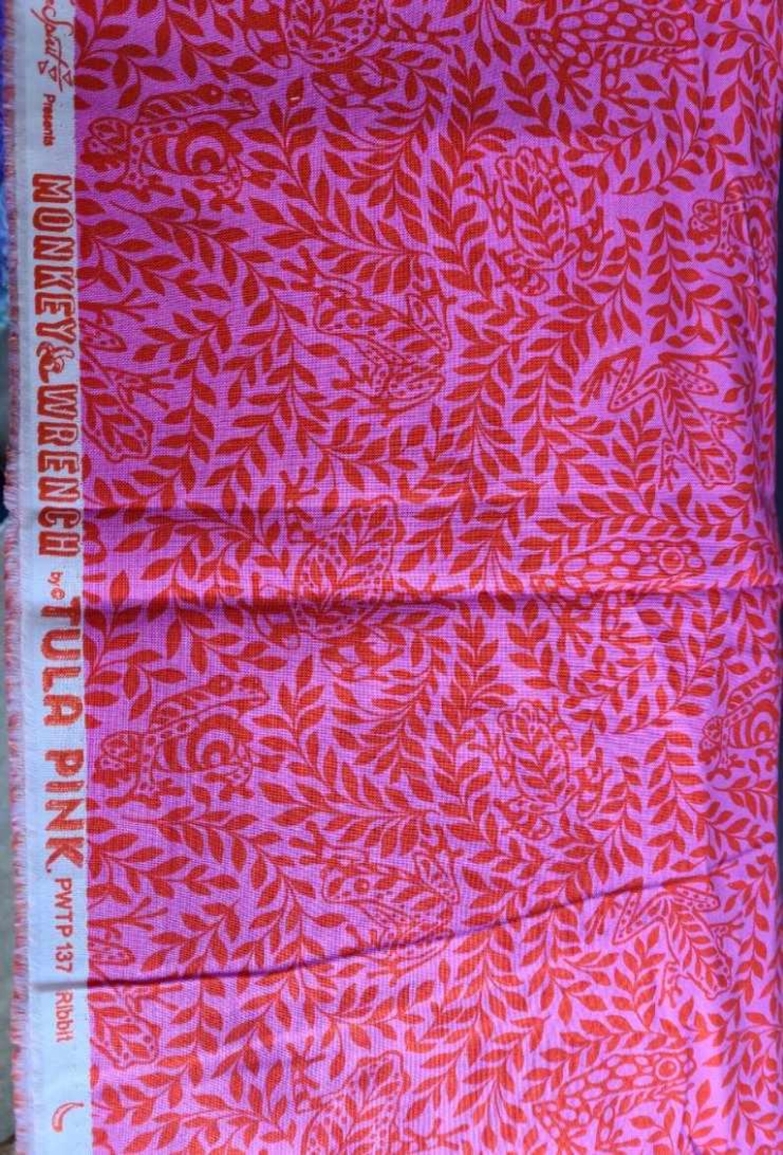 1/2 Yard Tula Pink Monkey Wrench Ribbit Frog Fabric - Etsy