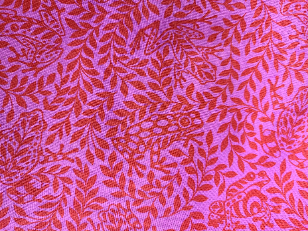 1/2 Yard Tula Pink Monkey Wrench Ribbit Frog Fabric - Etsy