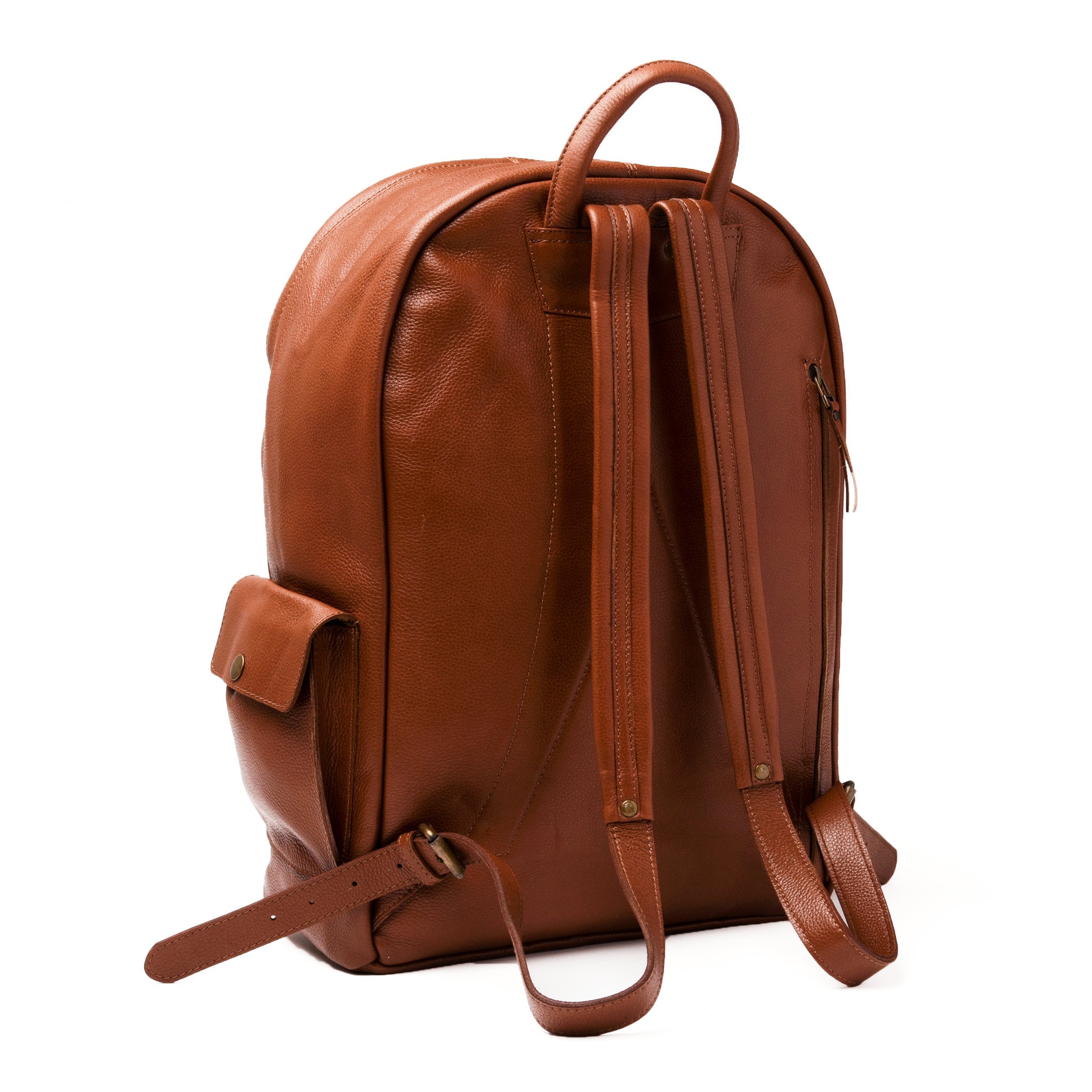 Full Grain Leather Backpack Leather Knapsack Rucksack - Etsy