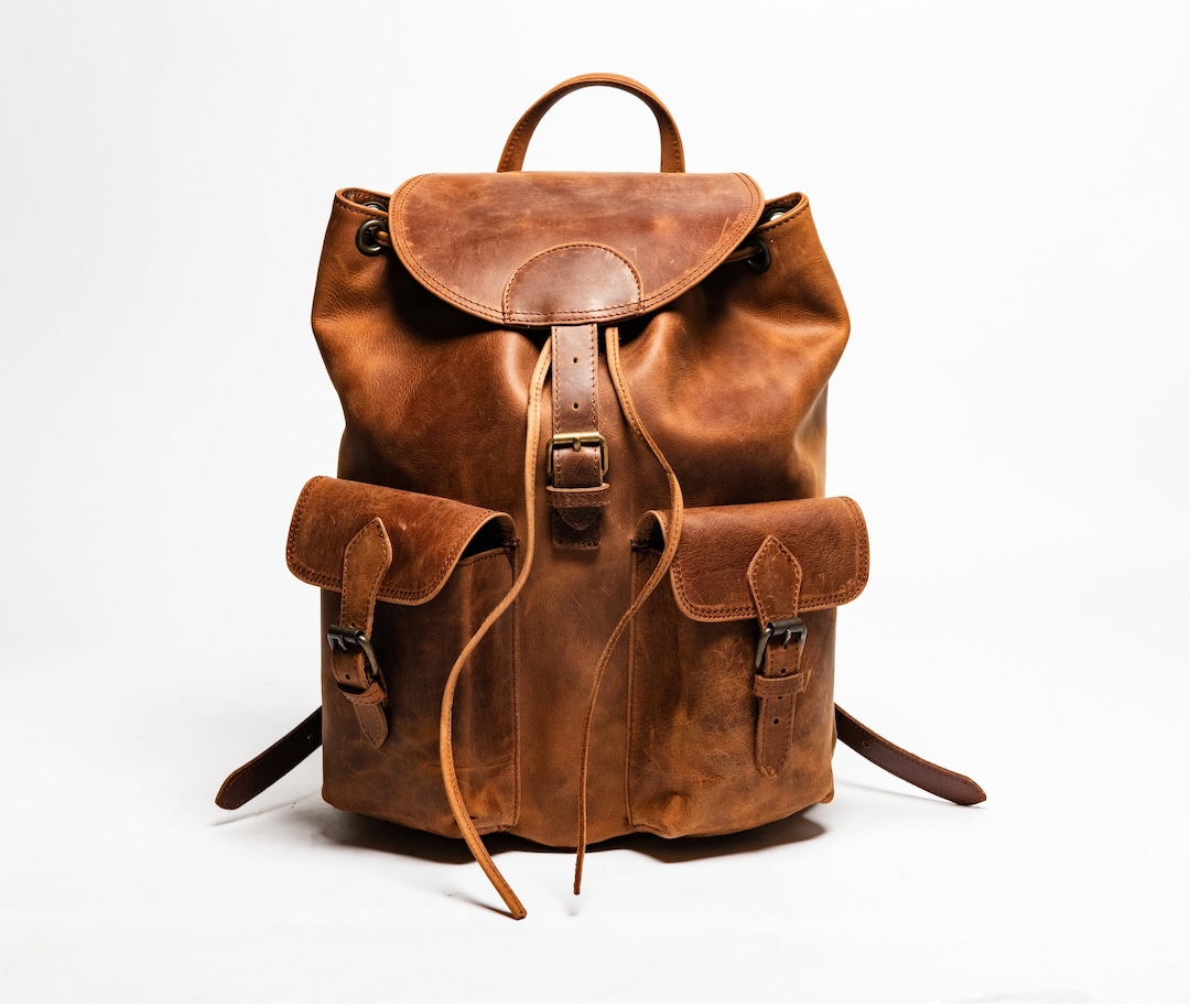 Leather Backpack Women, Full Grain Leather Rucksack, Personalized ...