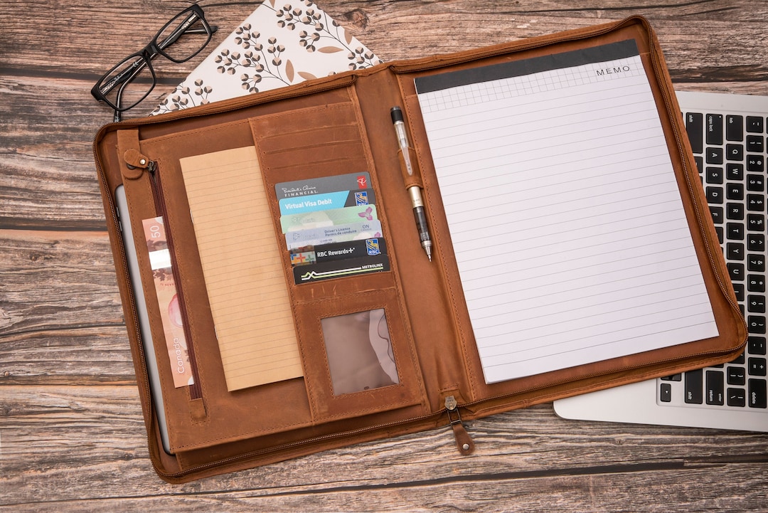 PERSONALIZED Leather Padfolio Fits MacBook Pro 13" Monogrammed ...