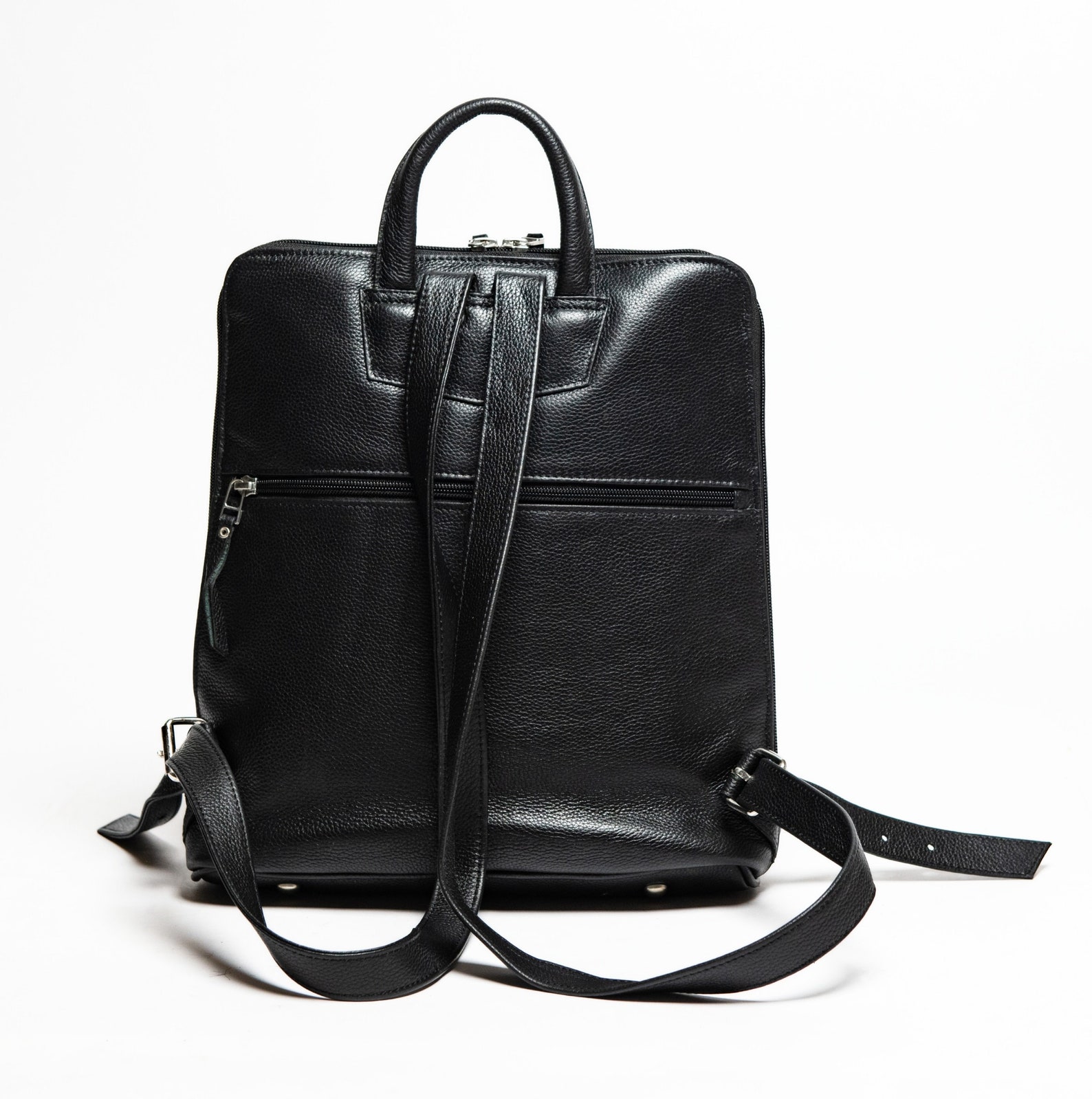 Leather Backpack Women, Slim Laptop Backpack Personalized, Leather ...